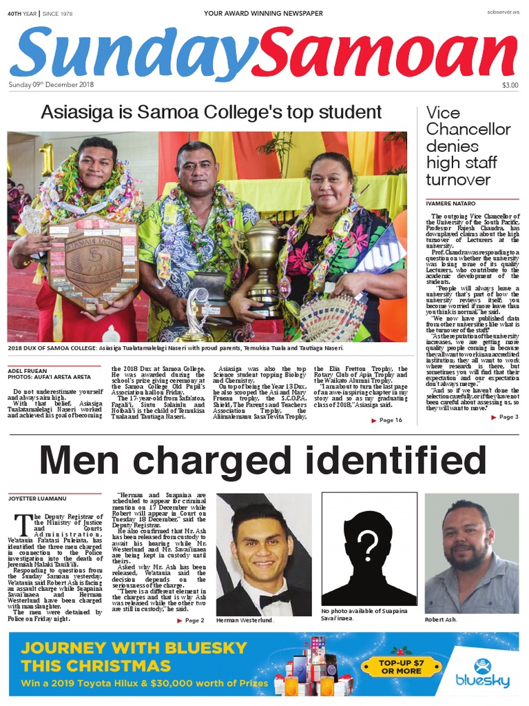 Samoa Observer Front Page 09 Dec 2018 | PDF | Violence