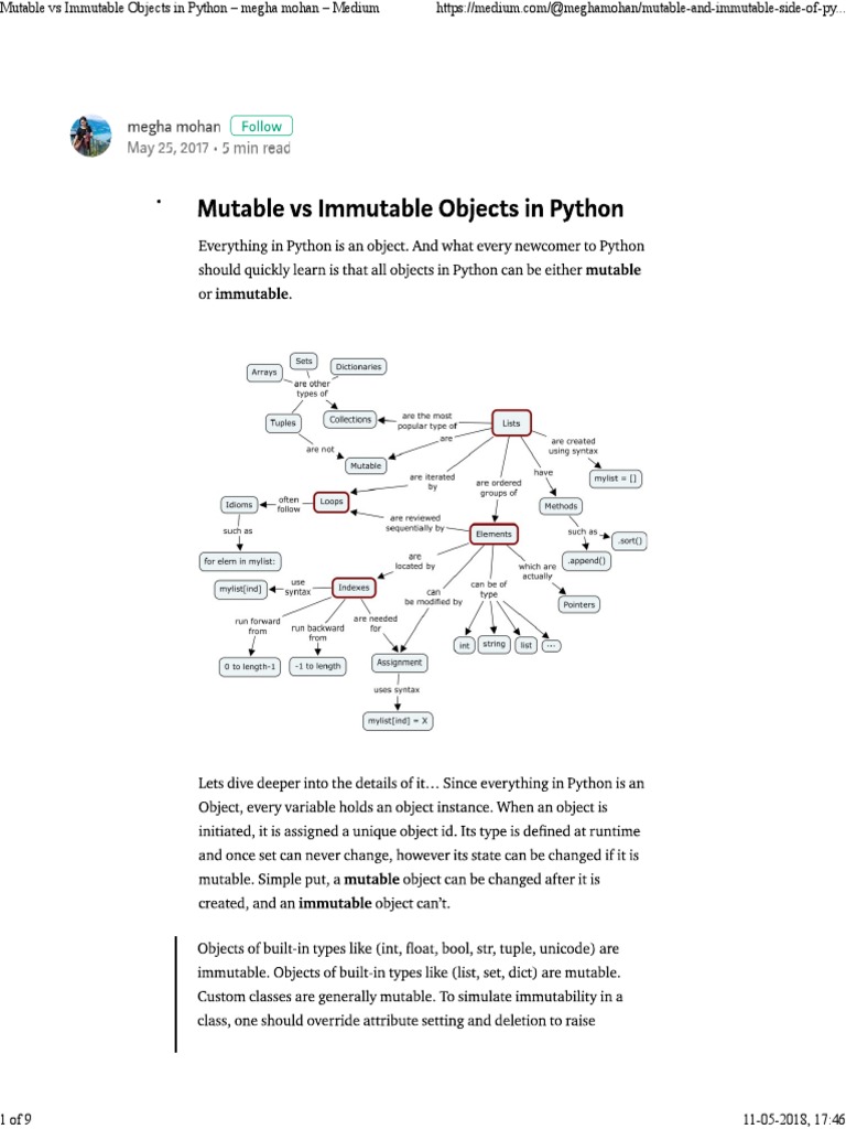 Mutable Vs Immutable Objects in Python | PDF | Functional Programming | Software Engineering