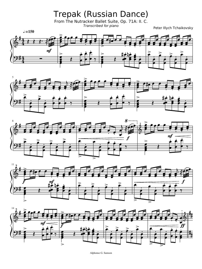 Trepak (Russian Dance) : From The Nutracker Ballet Suite, Op. 71A: II ...