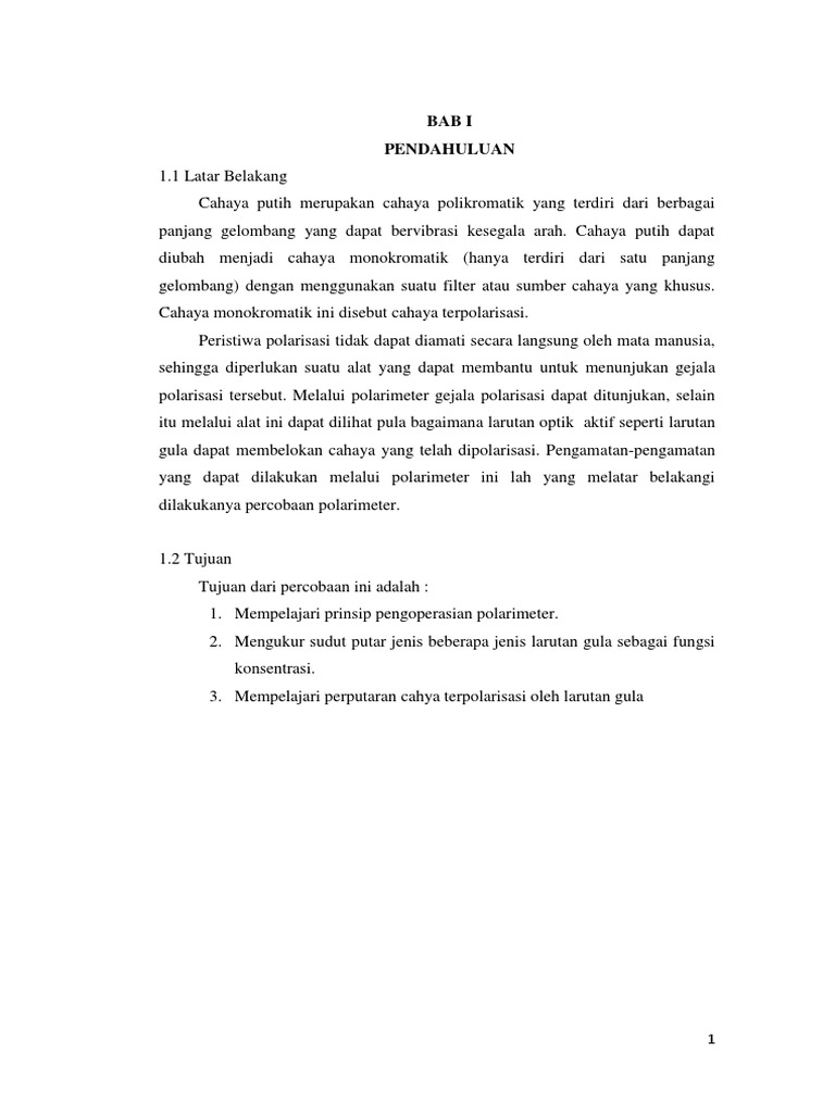 Pengukuran Rotasi Optik Larutan Gula | PDF