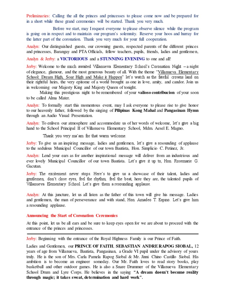 Victorious Stunning Evening: Preliminaries | PDF