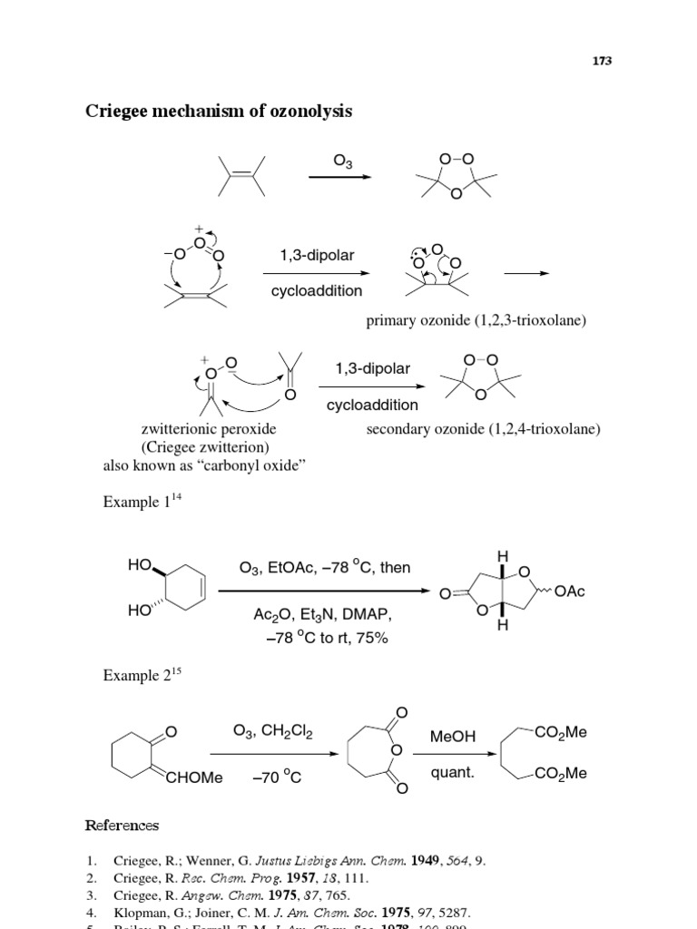 Criegee Mechanism in Ozonolysis Explained | PDF
