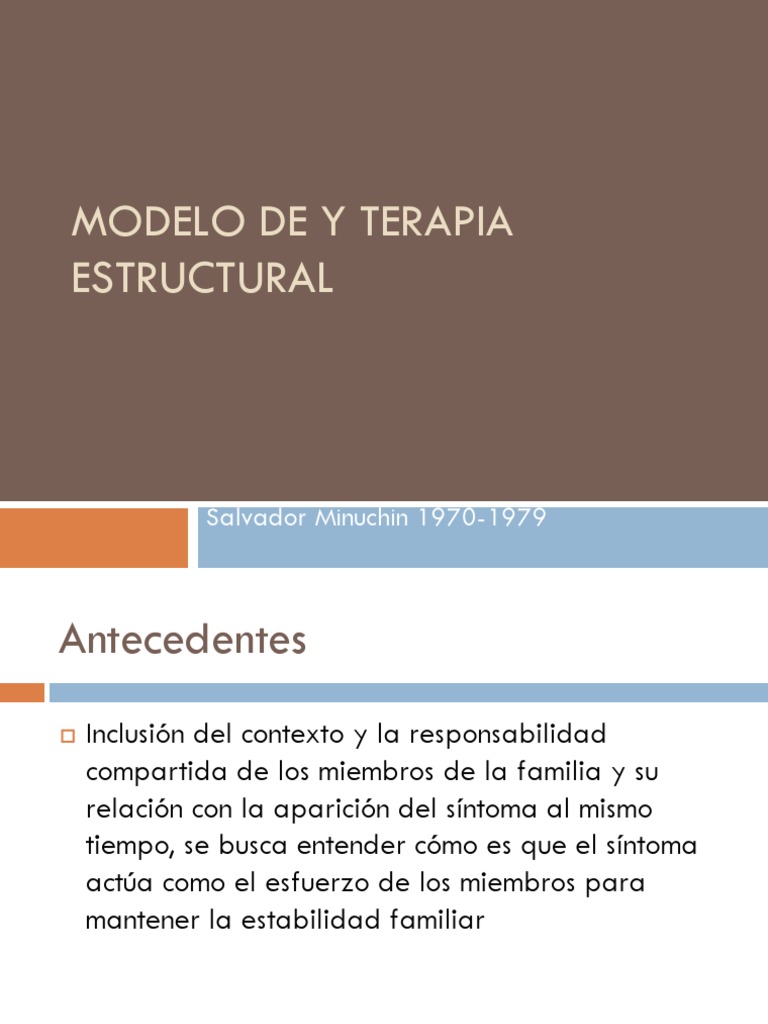 Modelo Terapéutico Estructural - Salvador Minuchin | PDF | Estrés ...