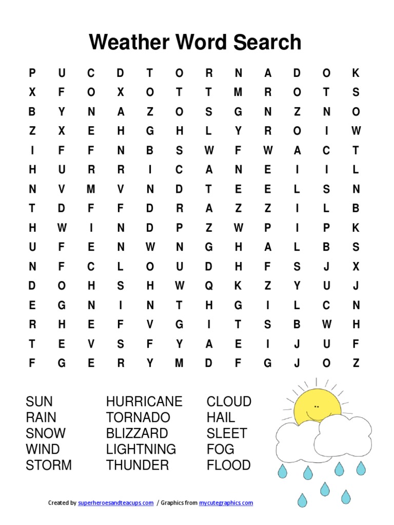 Weather Word Search Puzzle | PDF