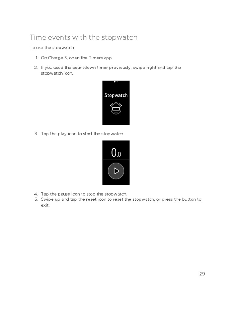 Time Events With The Stopwatch | PDF