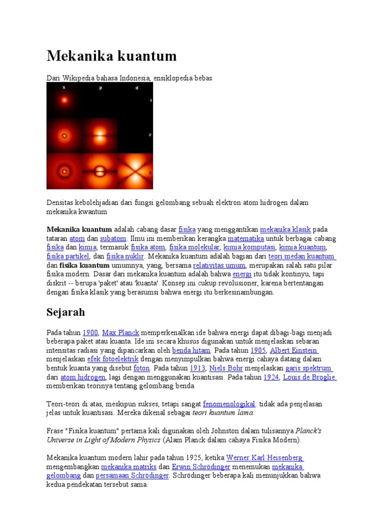 Mekanika Kuantum | PDF