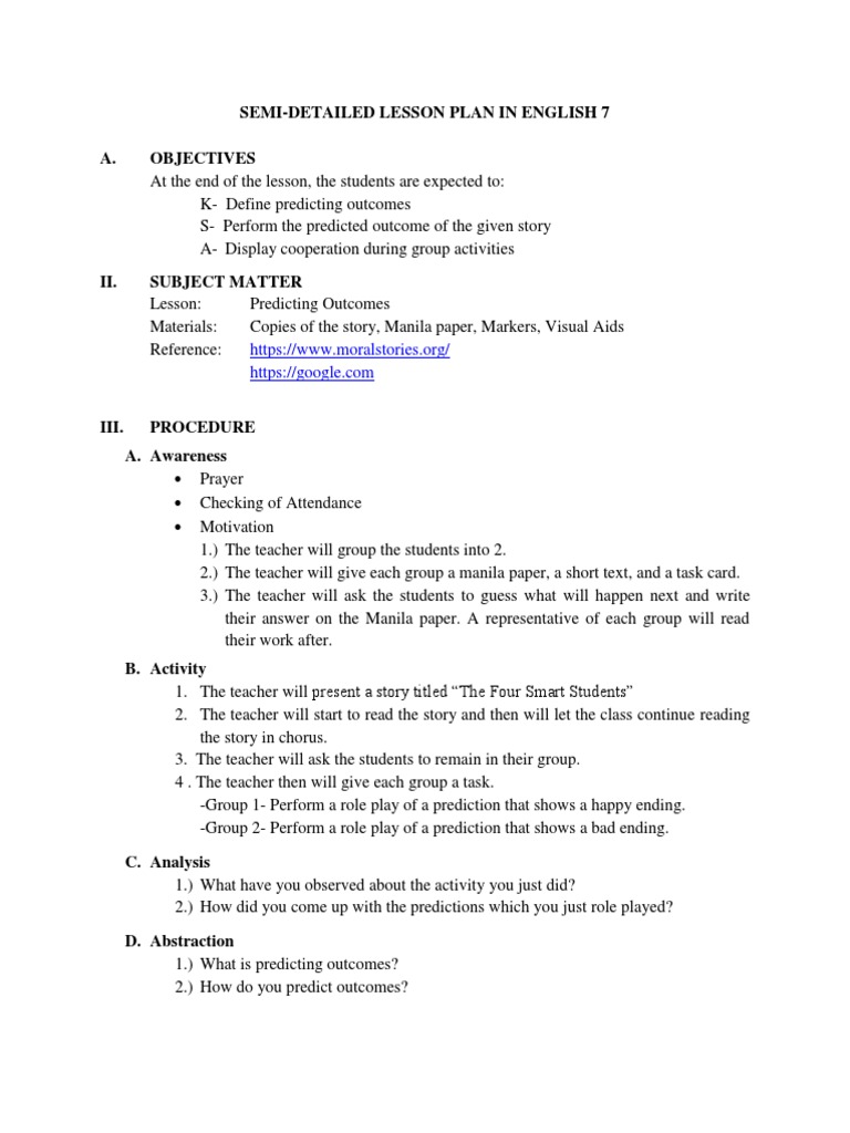 Predicting Lesson Plan | PDF | Prediction | Teachers