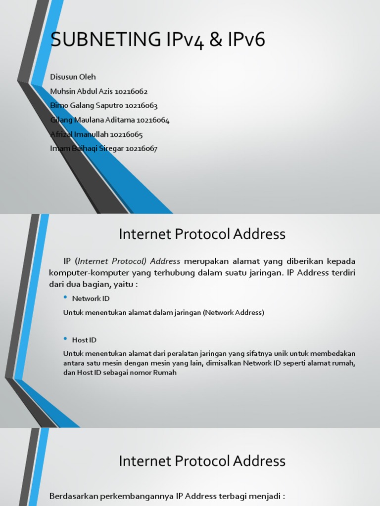 Panduan Subnetting IPv4 & IPv6 | PDF