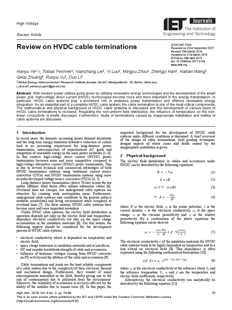 Cable Seal End HVDC | PDF | Insulator (Electricity) | High Voltage ...