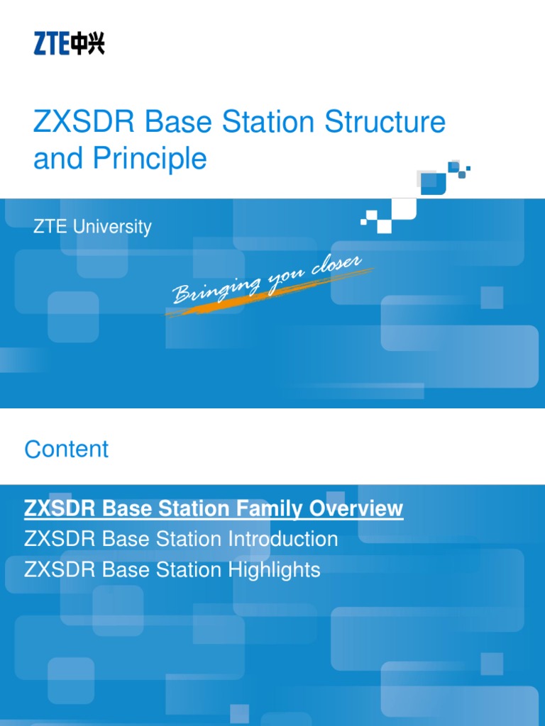 WR - SS02 - E1 - 1 ZXSDR Base Station Structure and Principle 65p | PDF ...