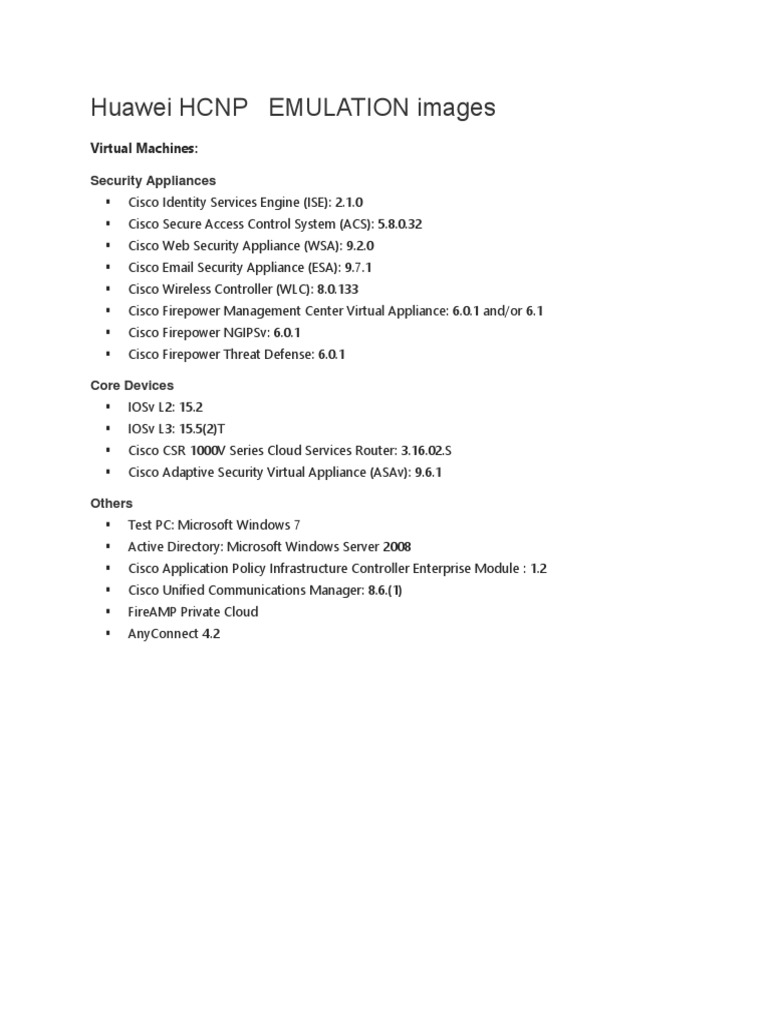 Huawei HCNP Emulation Images | PDF