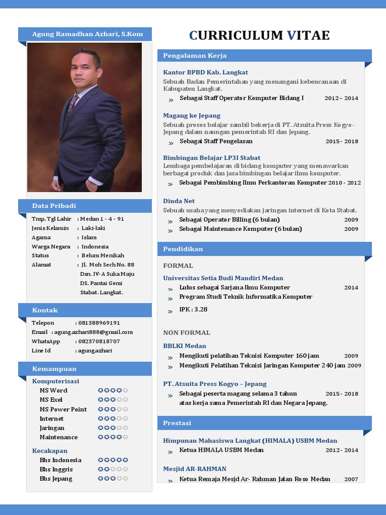 Contoh CV Agung | PDF