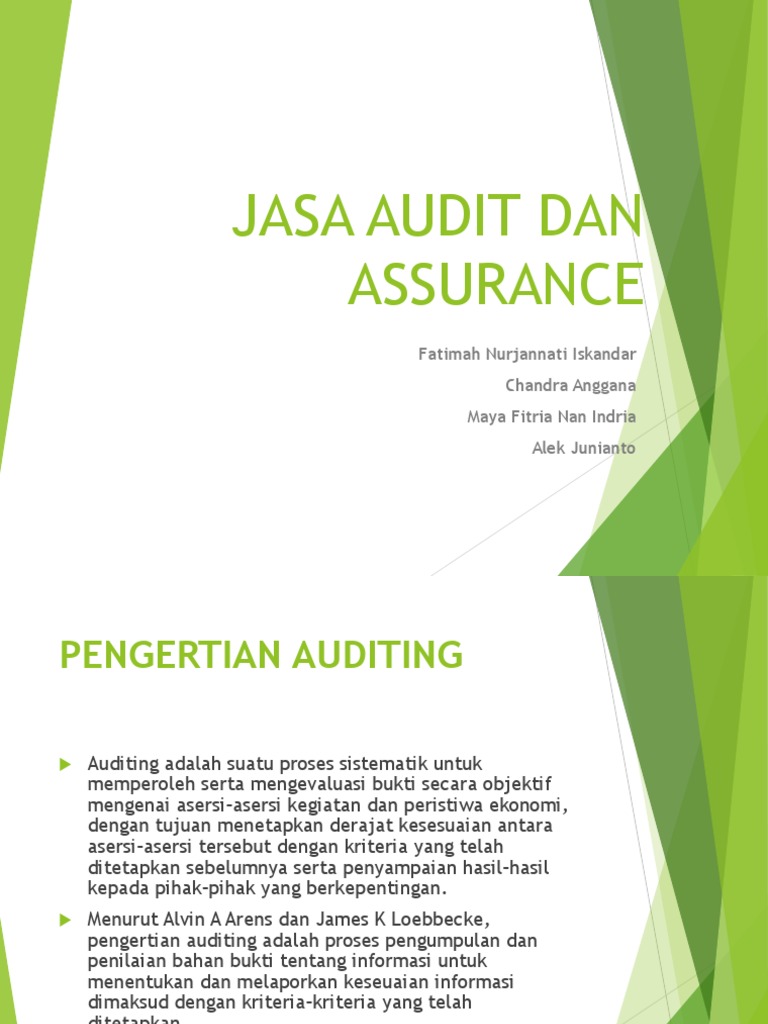Jasa Audit Dan Assurance Kelompok 1 | PDF
