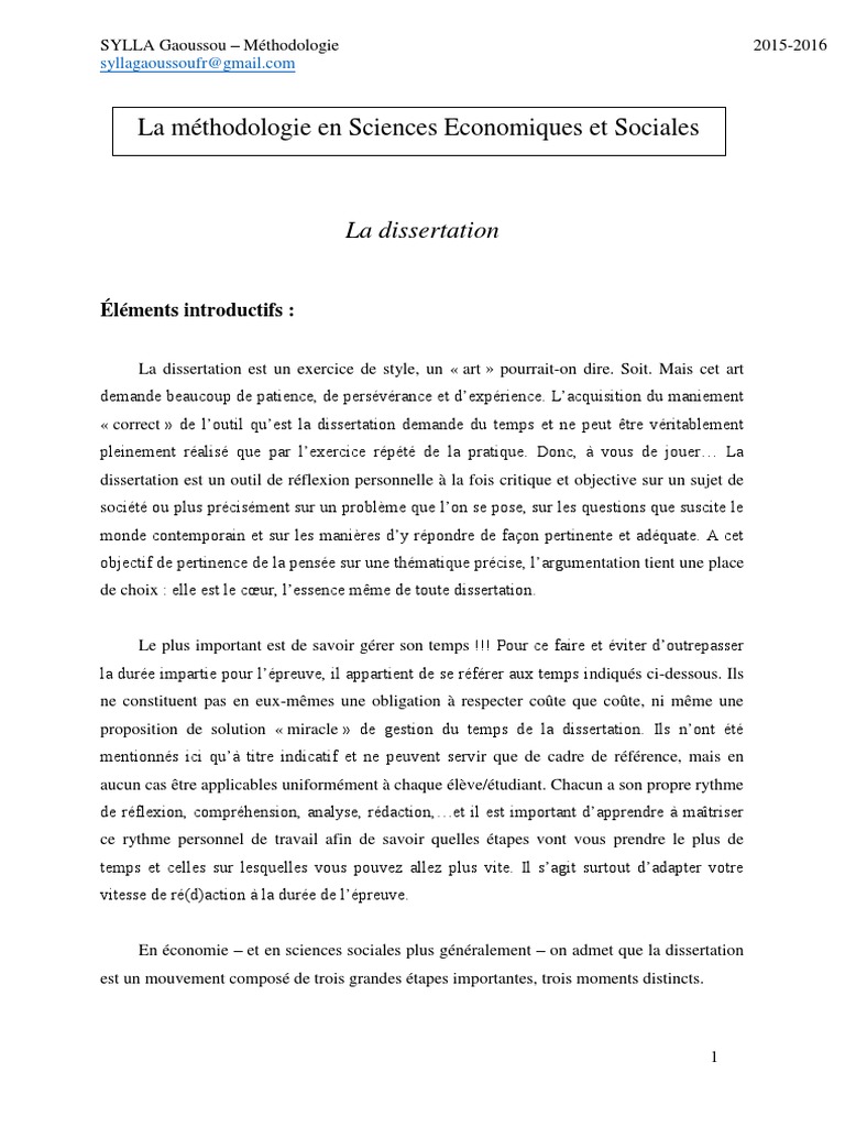 Methodologie Pour Tout Type de Dissertation PDF | PDF | Sujet ...