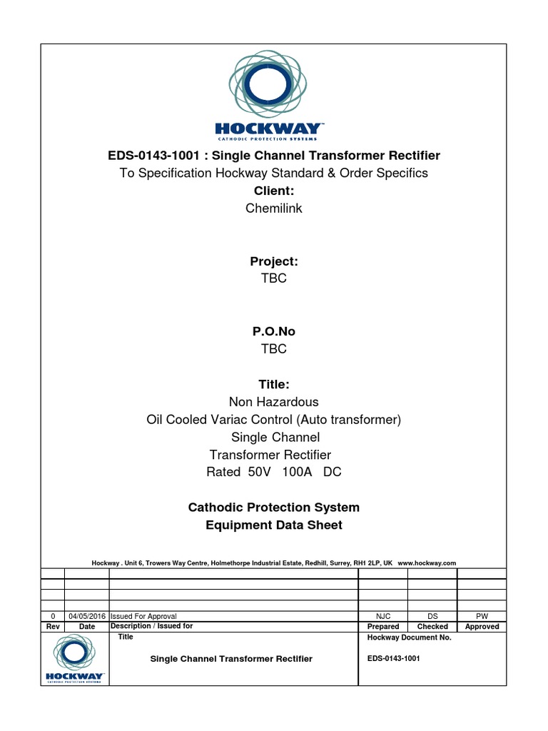 Single Channel Transformer Rectifier | PDF | Fuse (Electrical) | Rectifier