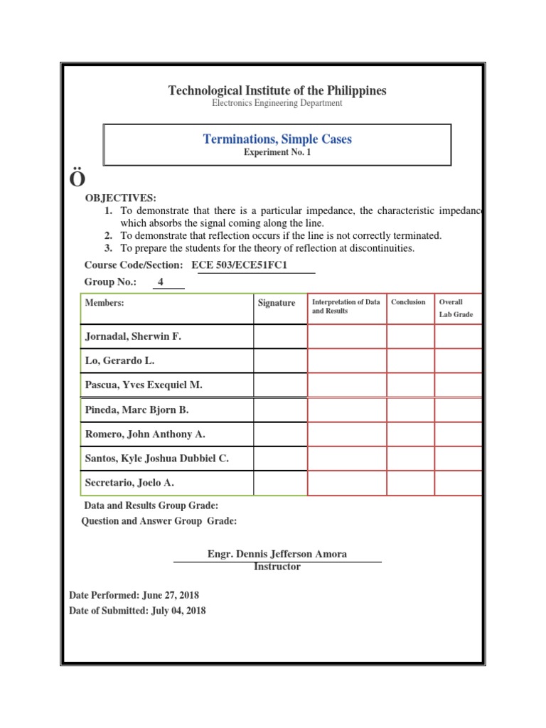 Technological Institute of The Philippines: Terminations, Simple Cases ...