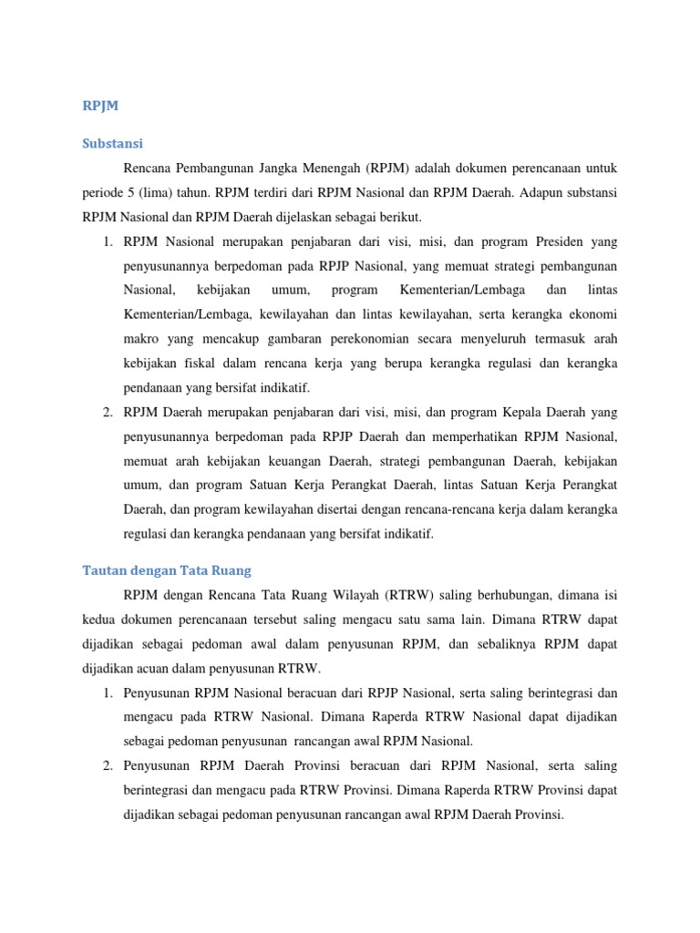 RPJM | PDF