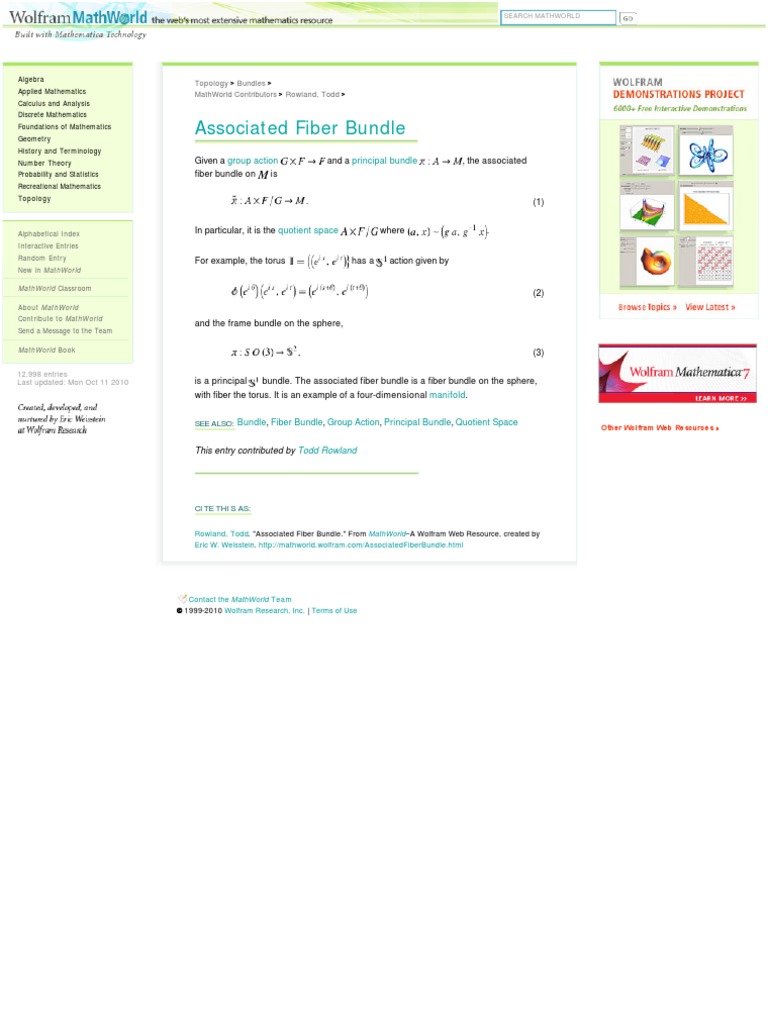 Associated Fiber Bundle | PDF | Differential Geometry | Teaching ...