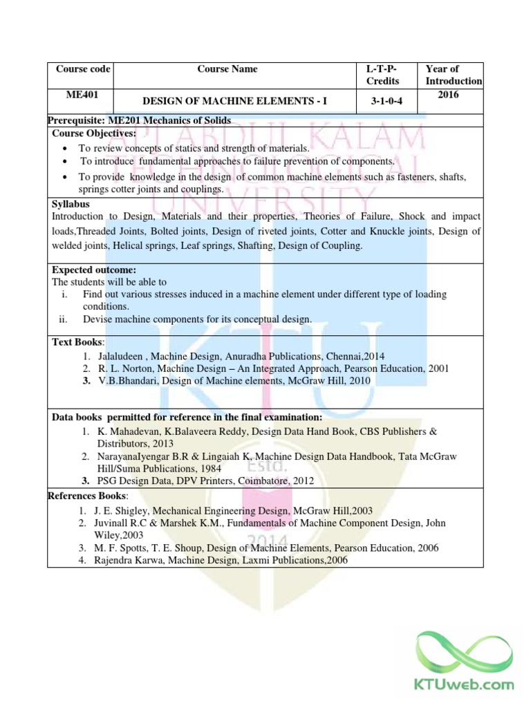 ME401 Design of Machine Elements - I.image - Marked | PDF | Fatigue ...
