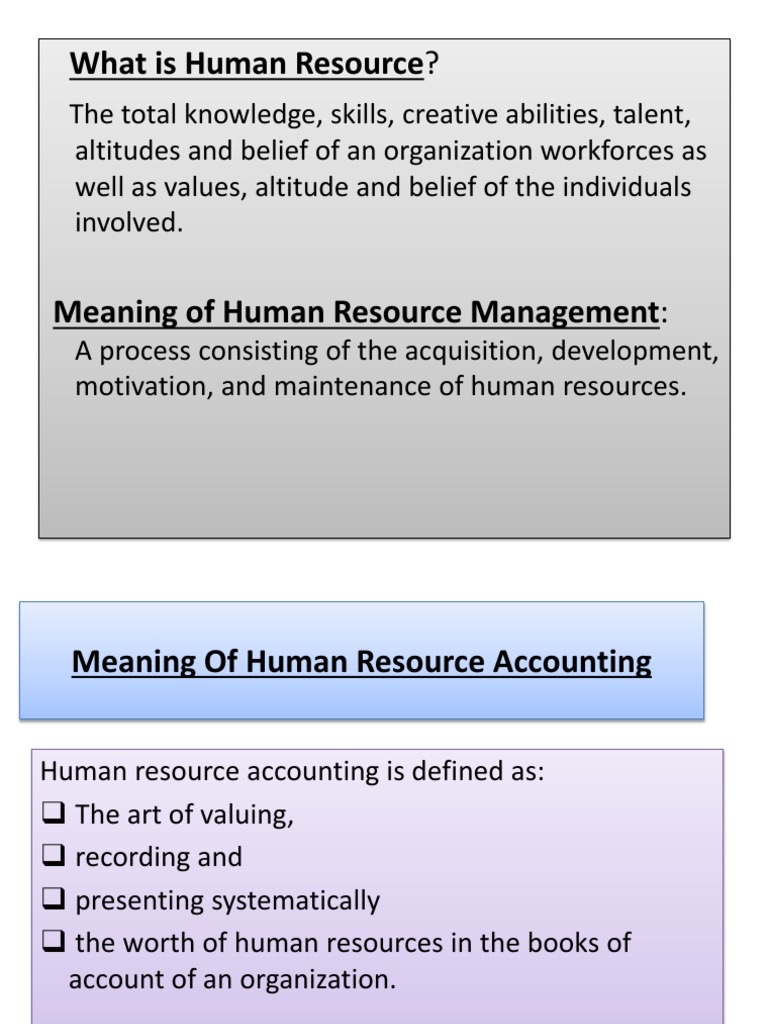 Human Resource Accounting | PDF | Human Resources | Cost