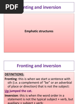 Subject Auxiliary Inversion