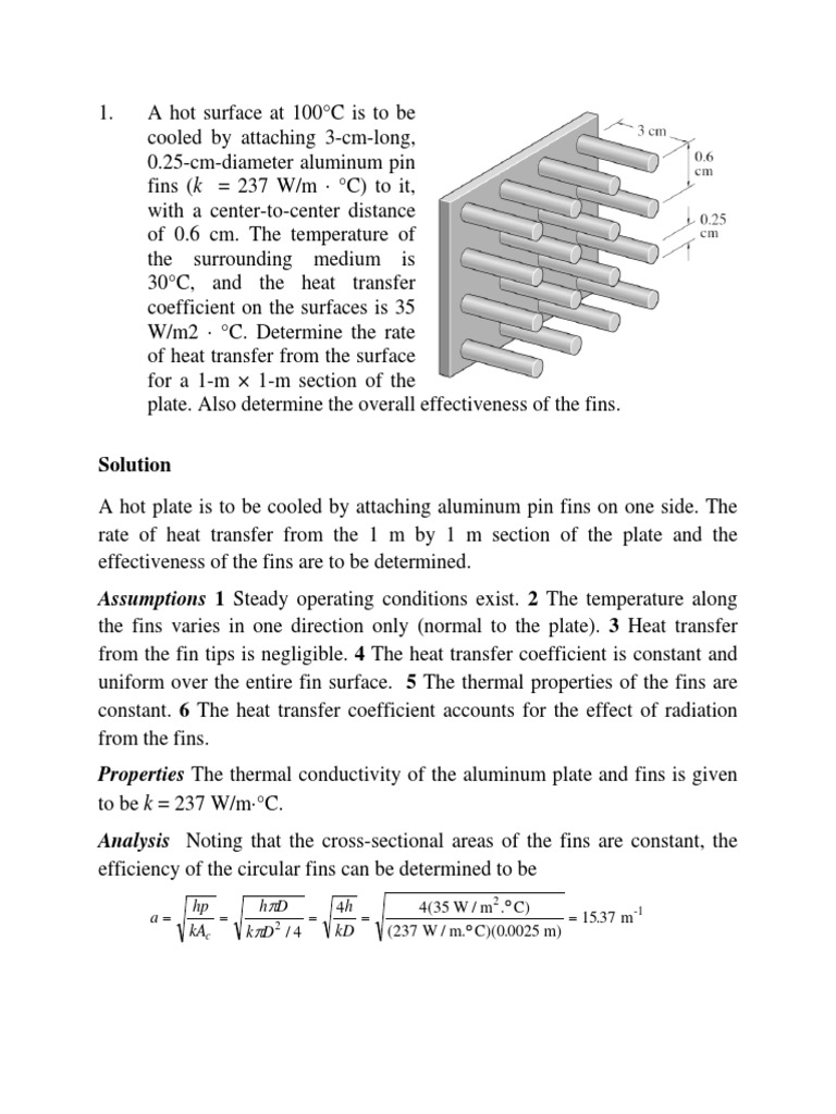 TUTORIAL-3 - Extended Surfaces PDF | PDF | Thermal Conductivity | Heat ...