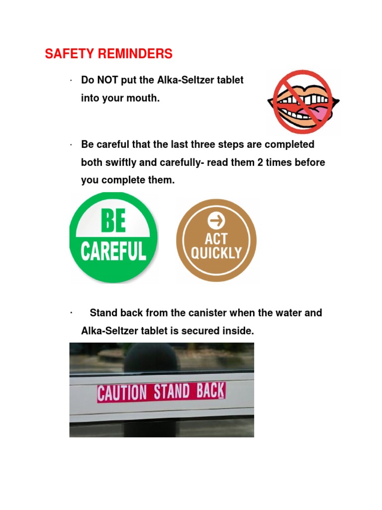 Safety Reminders | PDF