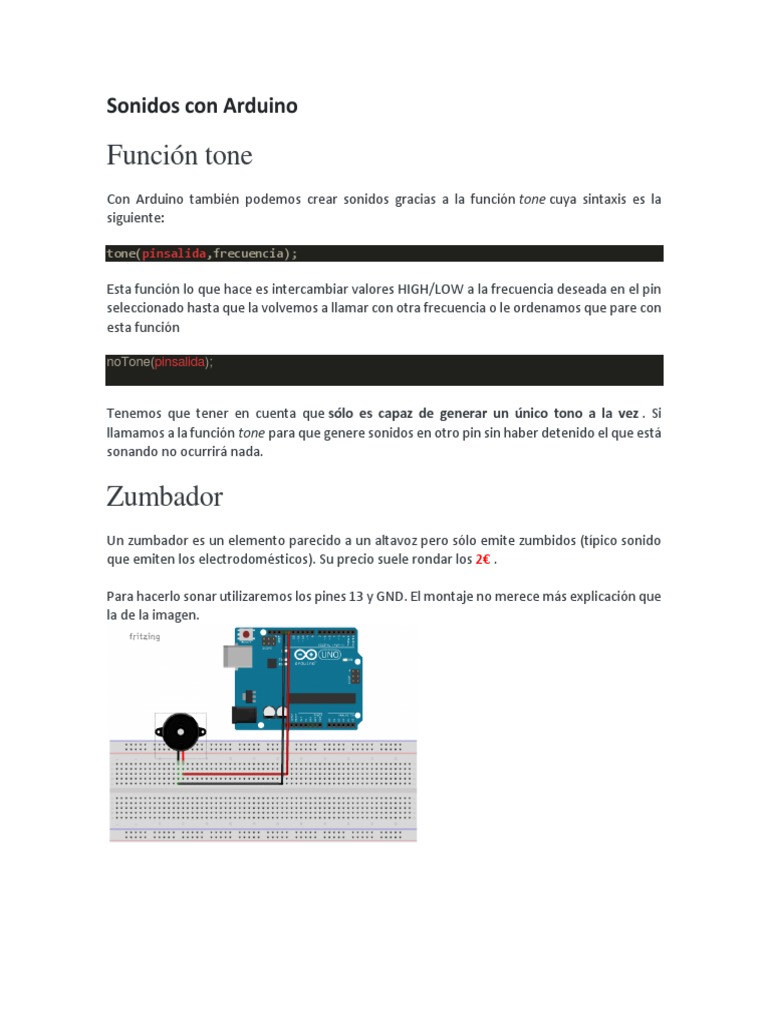 Sonidos Con Arduino | PDF | Sonido | Ocio