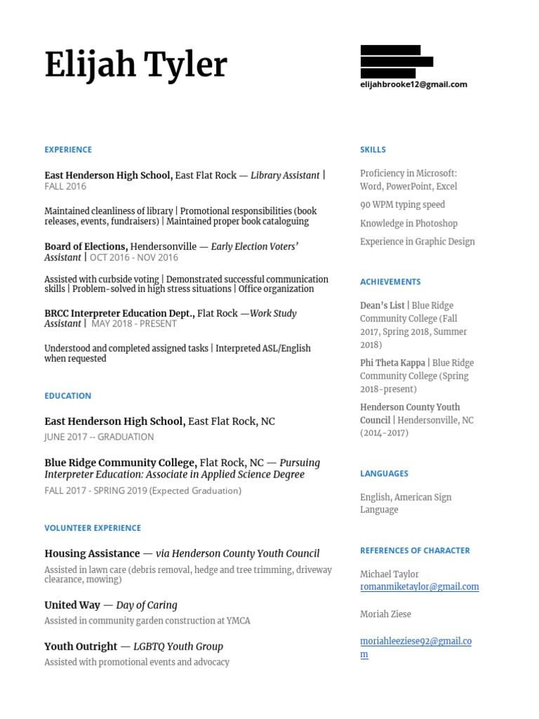 Elijah Tyler, Resume | PDF | Communication