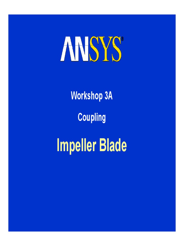Impeller Blade: Workshop 3A Coupling | Download Free PDF | Mechanical ...