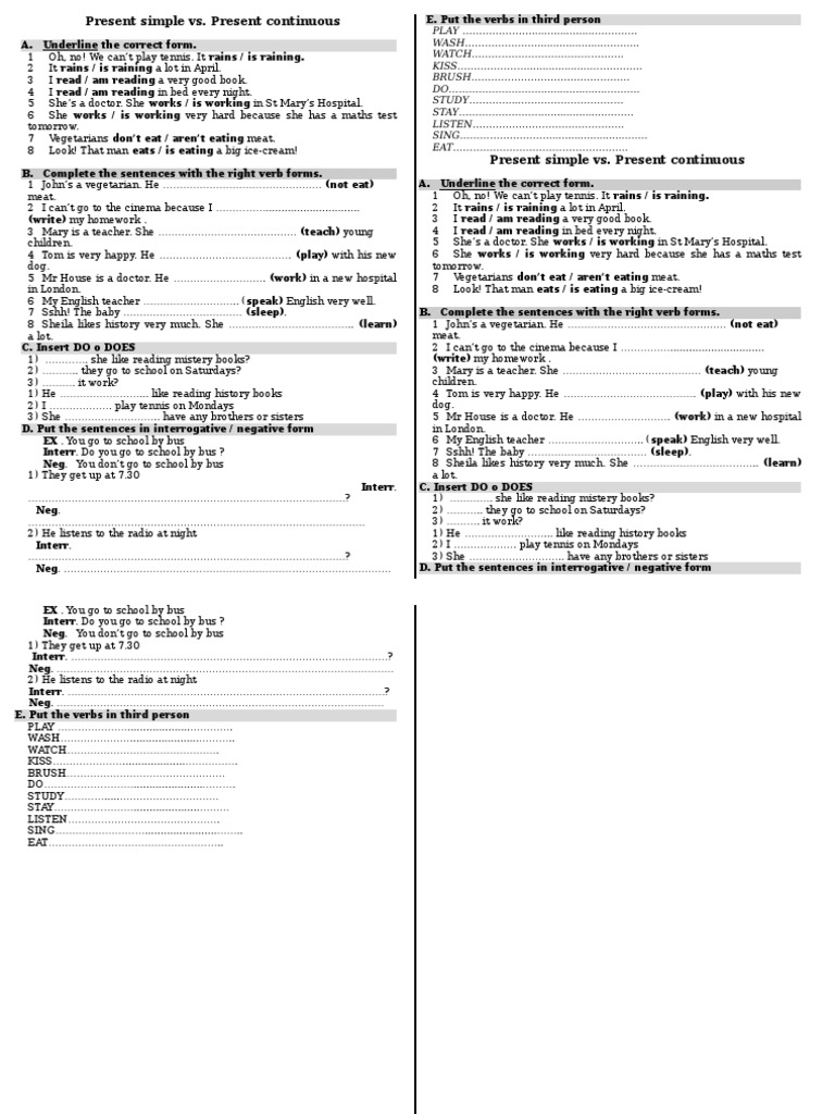 Present Simple Lesson | PDF | Language Mechanics | Linguistic Morphology