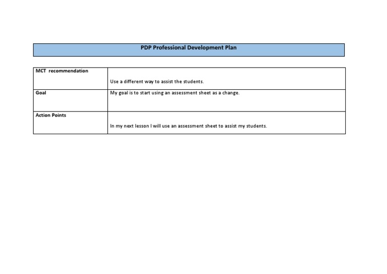 PDP Professional Development Plan | PDF