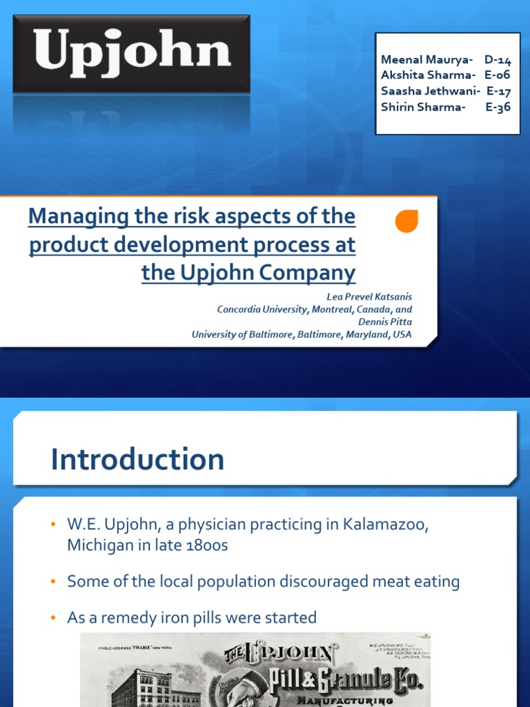 Product Management Upjohn CaseStudyFINAL | PDF | Food And Drug ...