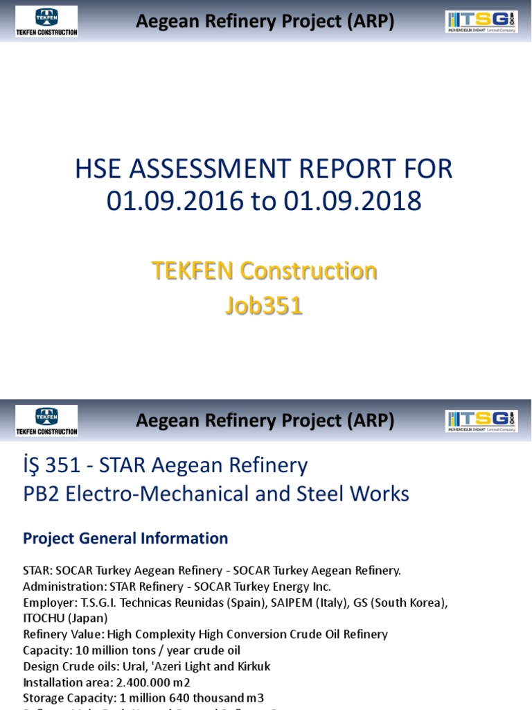 Hse Assessment Report | PDF | Oil Refinery | Petroleum
