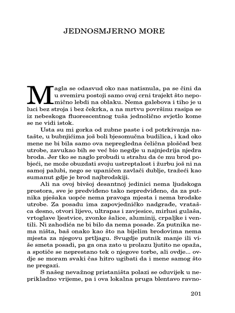 Slobodan Novak - Pristajanje (Prvo Poglavlje) | PDF