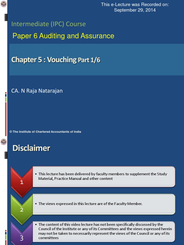 Chapter 5: Vouching: Intermediate (IPC) Course | PDF | Internal Control | Audit