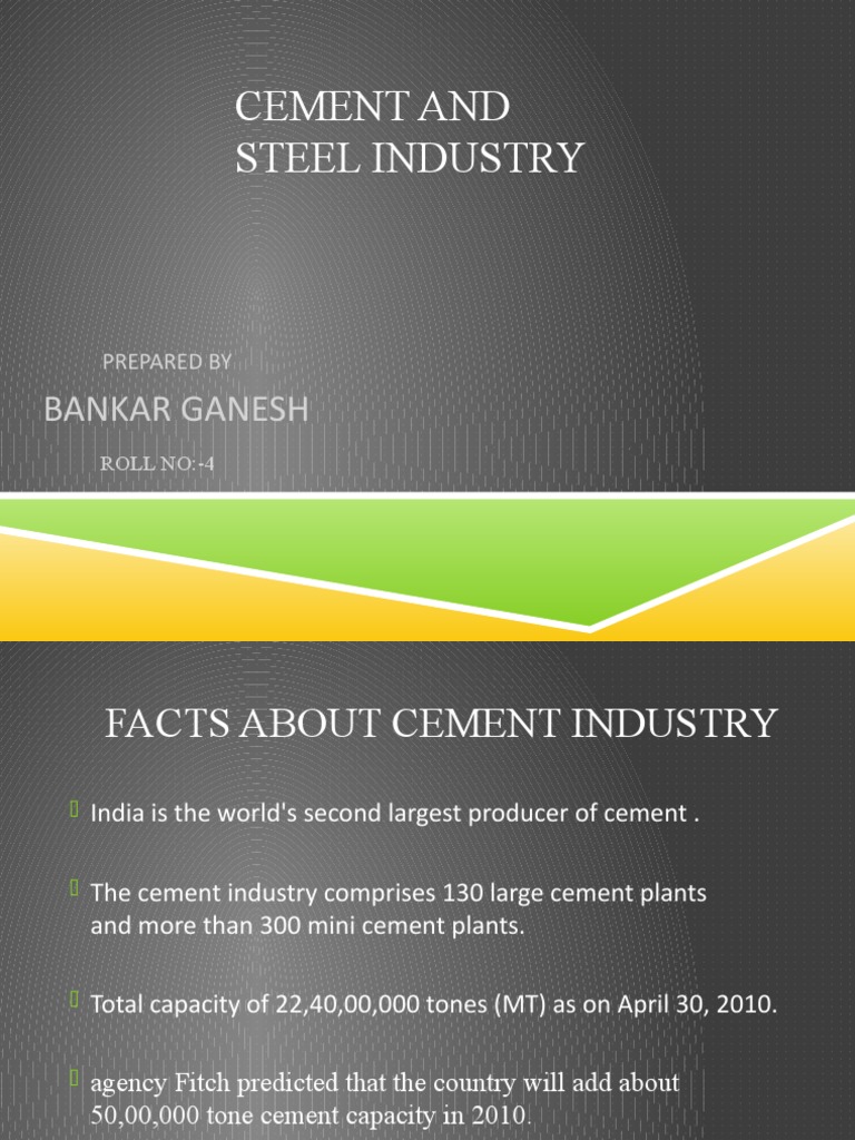 Cement and Steel Industry | Download Free PDF | Cement | Economies