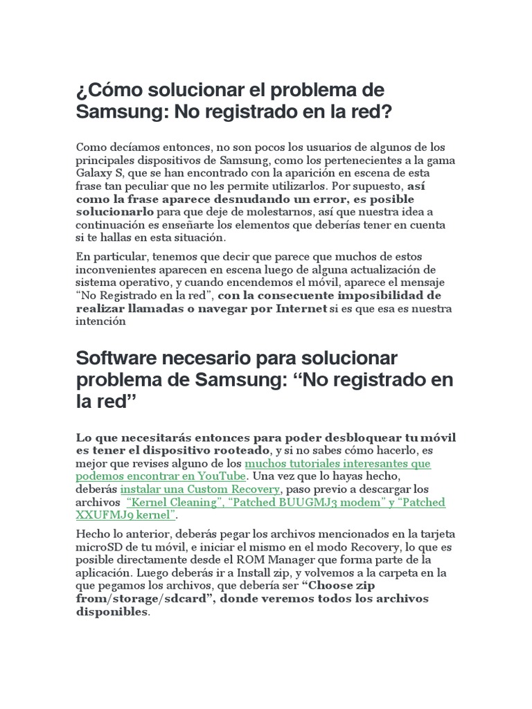 Cómo Solucionar El Problema de Samsung | PDF | Teléfonos móviles | Telefonía móvil