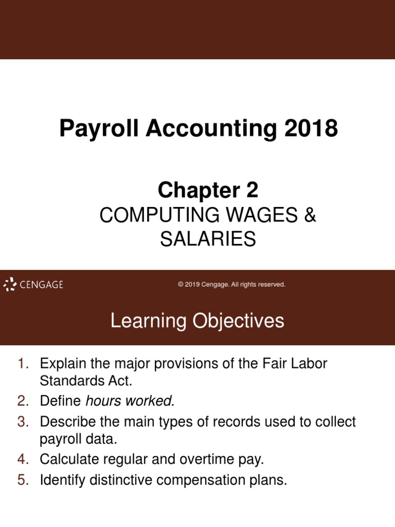 Chapter 2 Payroll Accounting 2018 | PDF | Overtime | Piece Work