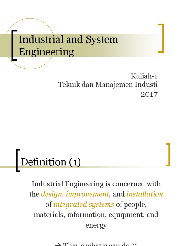 Introduction to Industrial Engineering | PDF