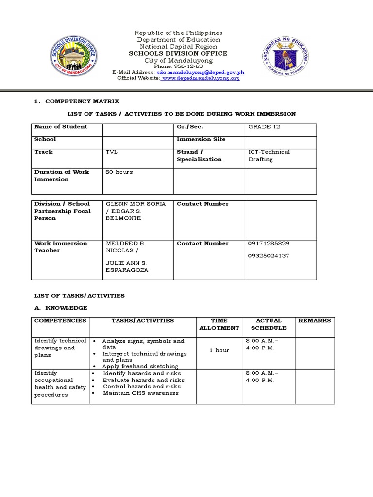 Drafting Immersion | PDF | Technical Drawing | Occupational Safety And ...