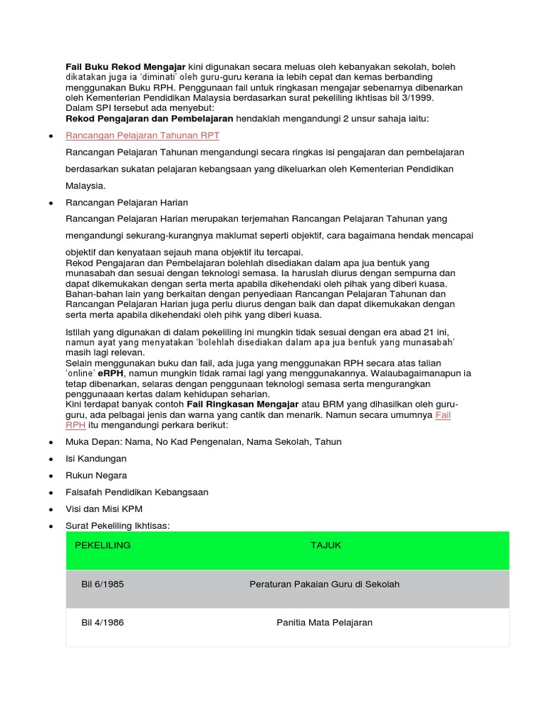 Fail Buku Rekod Mengajar | PDF | Bisnis