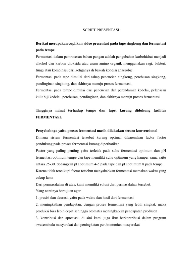 Script Presentasi | PDF