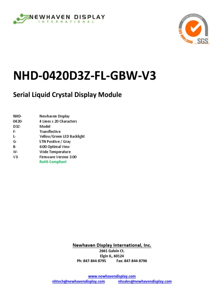 4-LINE DISPLAY MODULE TITLE | PDF | Computer Hardware | Computer ...