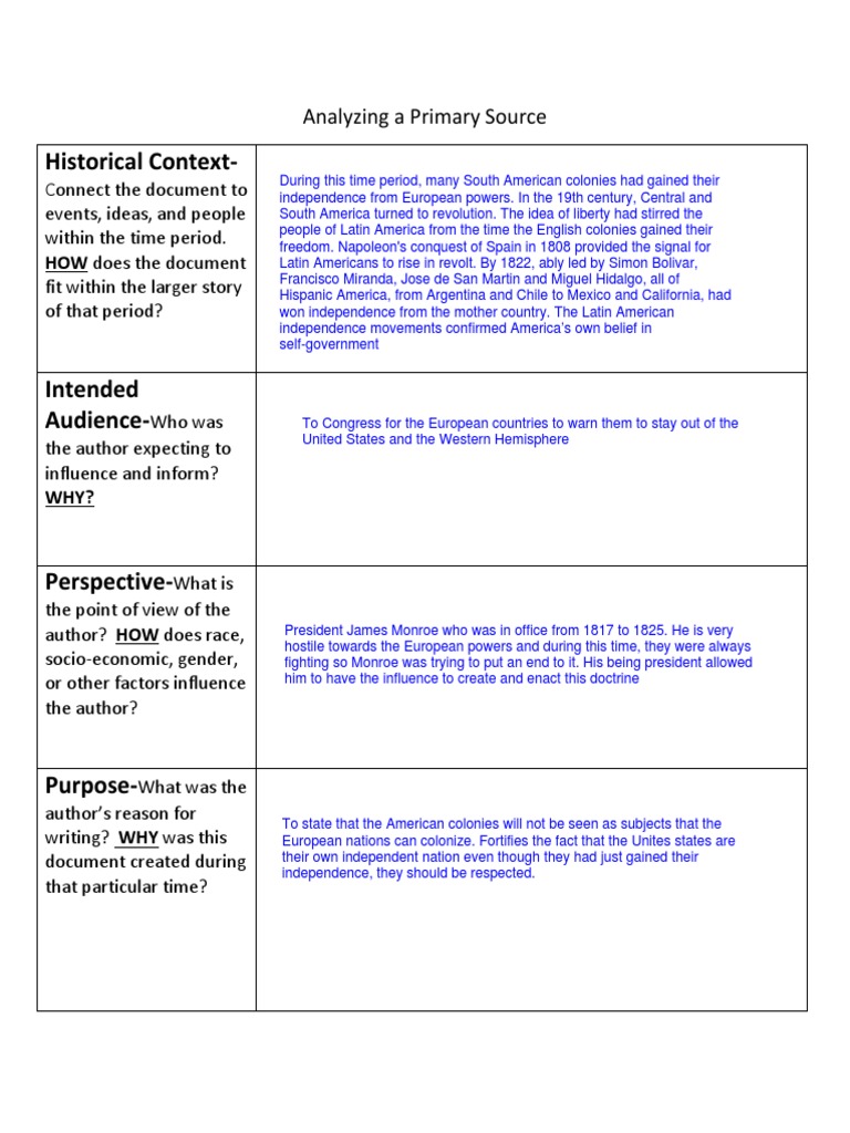 Analyzing A Primary Source | PDF