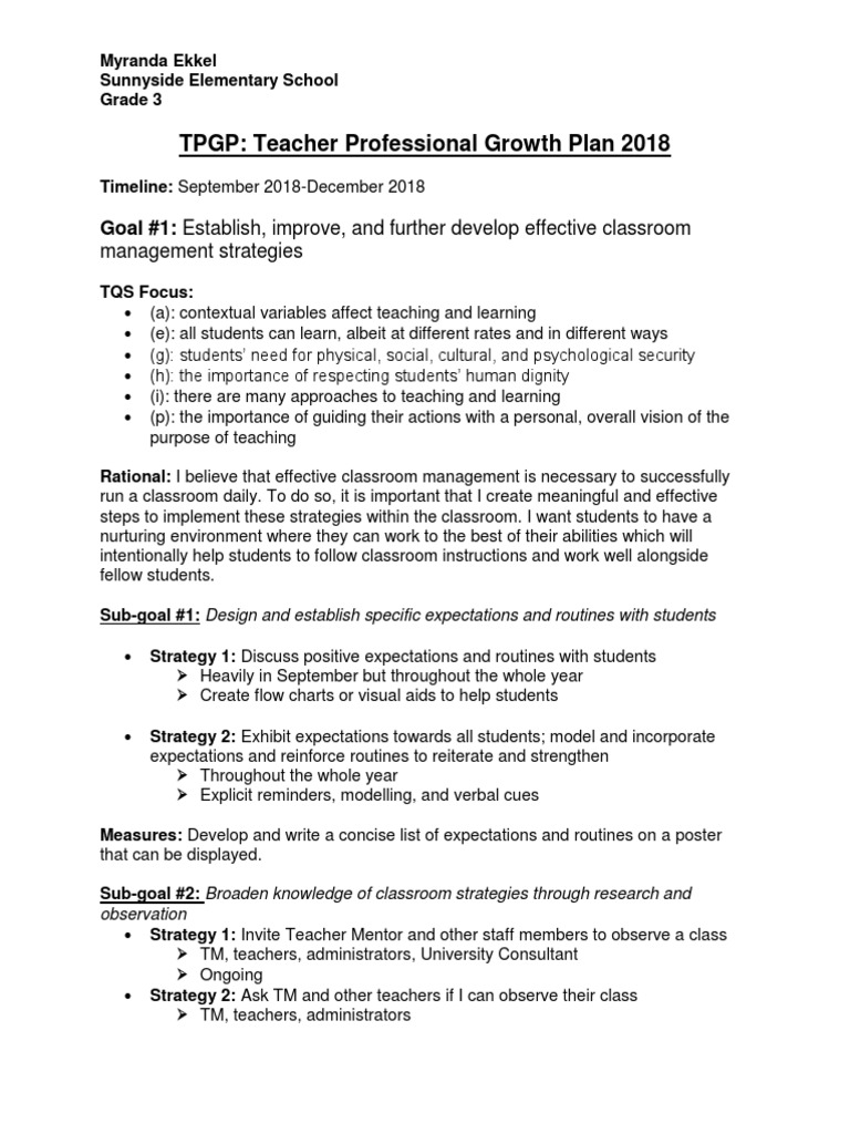 TPGP | PDF | Classroom Management | Teachers