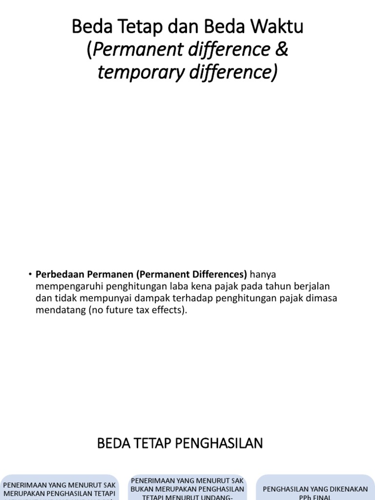 Permanent Difference | PDF