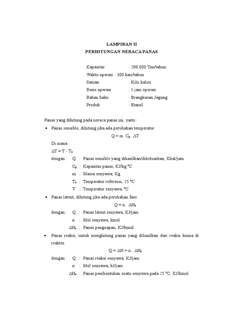 Lampiran Neraca Panas | PDF | Metode & Bahan Ajar | Sains & Matematika