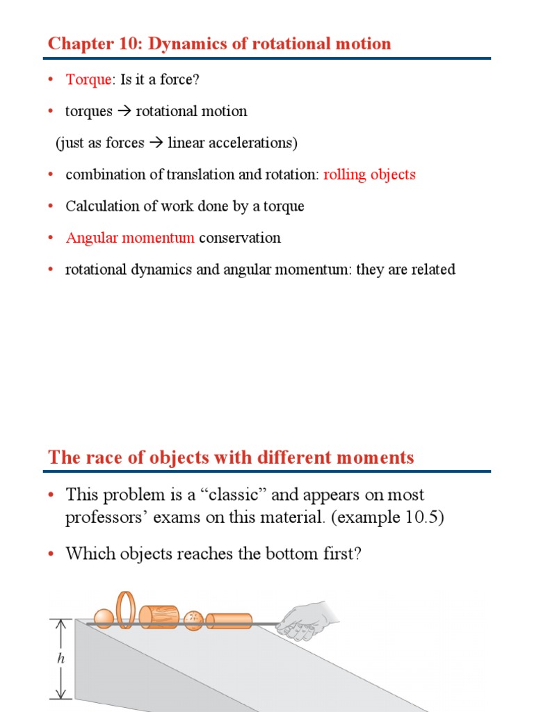 Chapter 10 Dynamics of Rotational Motion 8 Mei 2017 | PDF | Rotation ...