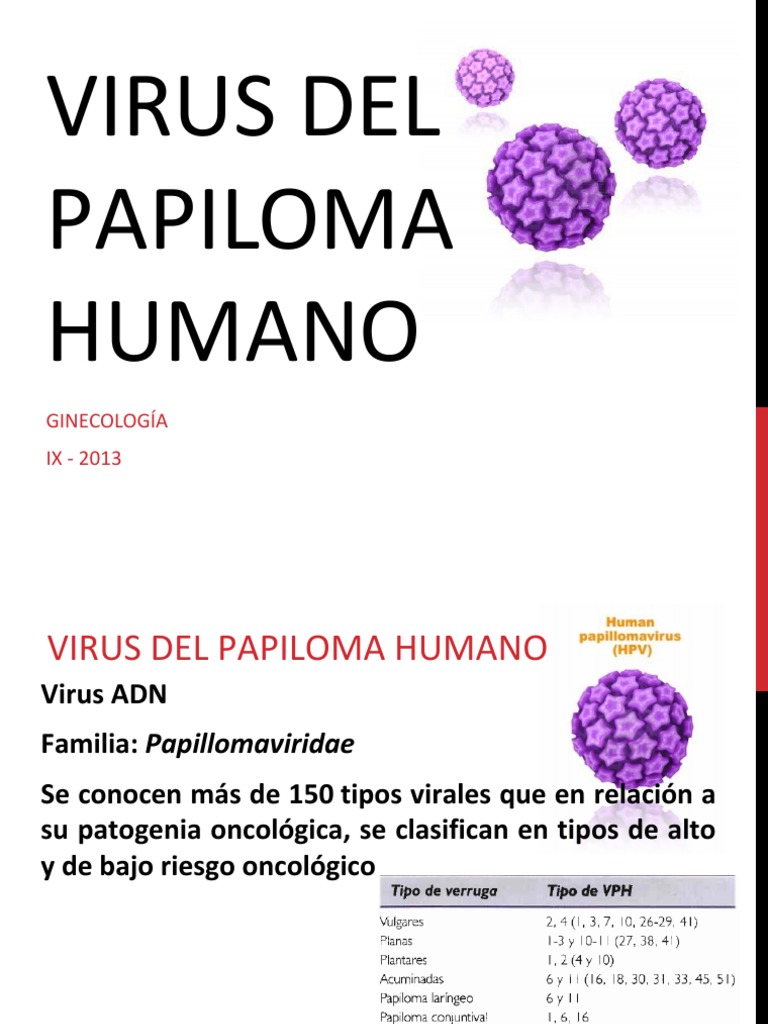 Características del virus del papiloma humano: epidemiología ...